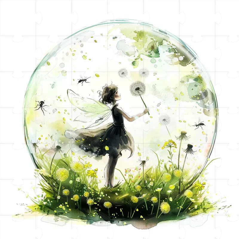 Fairy Worlds In Glass Sphere Cliparts Midjourney Prompt | PromptBase