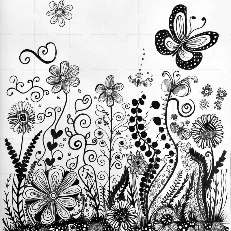 Whimsical Doodle Art Midjourney Prompt | PromptBase