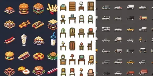 Pixel Art Sprite Sheets Midjourney Prompt | PromptBase