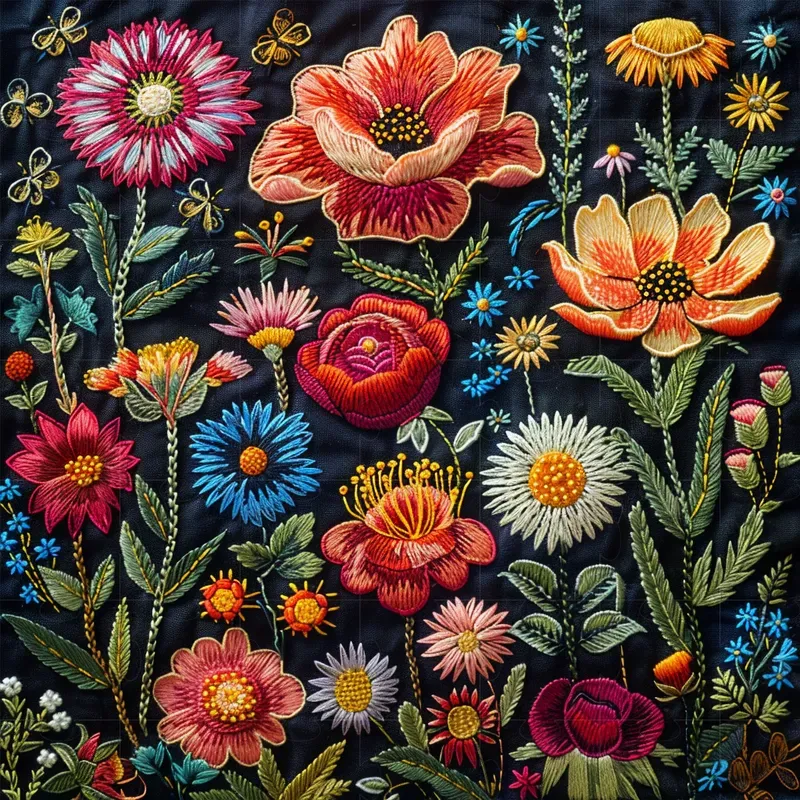 Realistic Embroidery Designs Midjourney Prompt | PromptBase