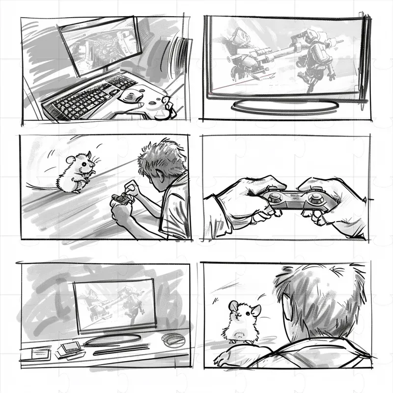 Storyboard Sketches Midjourney Prompt | PromptBase