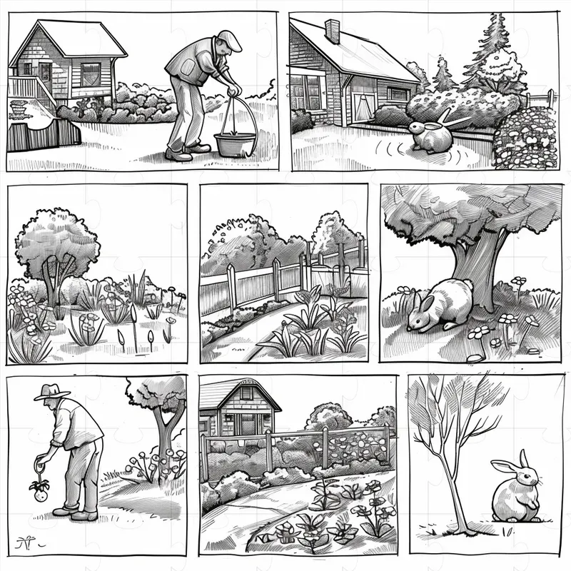 Storyboard Sketches Midjourney Prompt | PromptBase