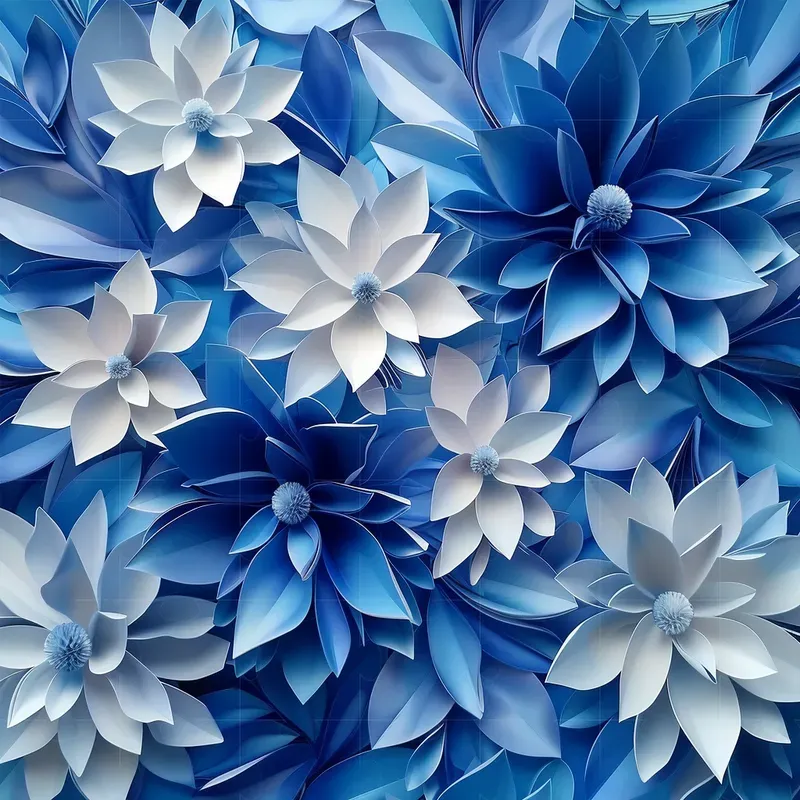 3D Floral Paper Patterns Artworks Midjourney Prompt | PromptBase