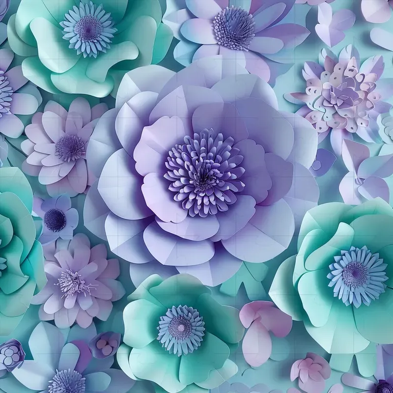 3D Floral Paper Patterns Artworks Midjourney Prompt | PromptBase