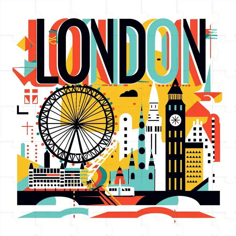 Colorful Pop Art Travel Posters Midjourney Prompt | PromptBase