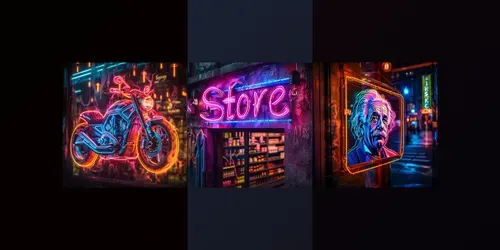 Retro Neon Signs Midjourney Prompt | PromptBase