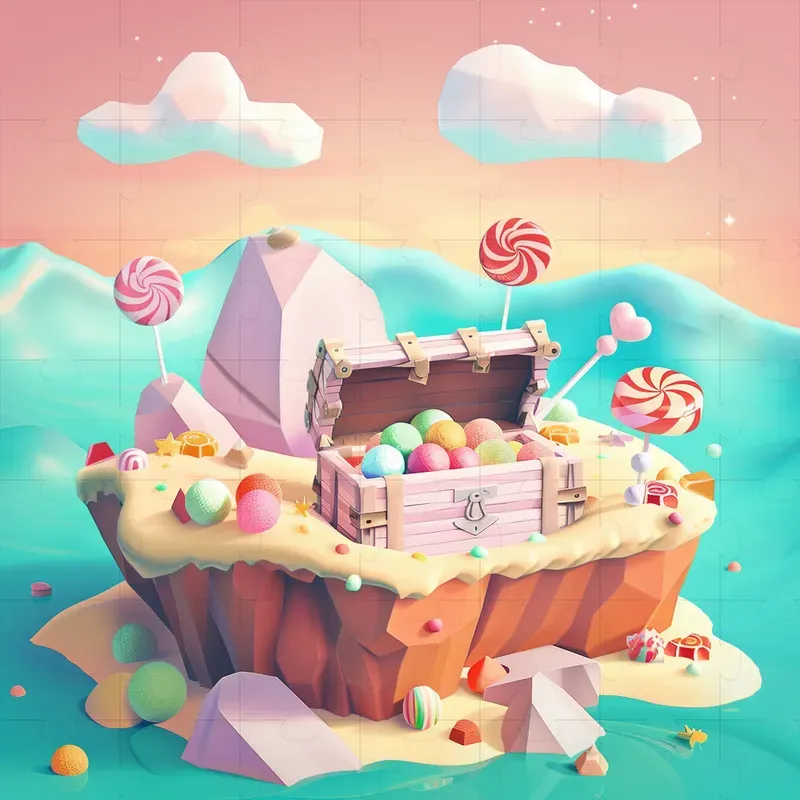 Cartoon Candy Landscapes Midjourney Prompt | PromptBase