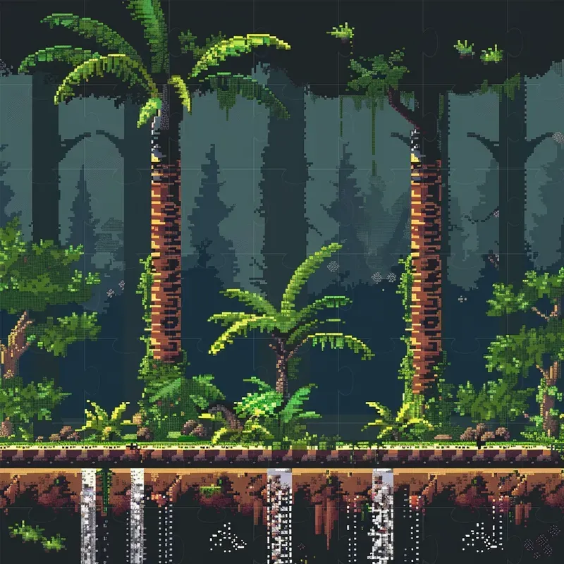 2D Pixel Game Backgrounds Midjourney Prompt | PromptBase