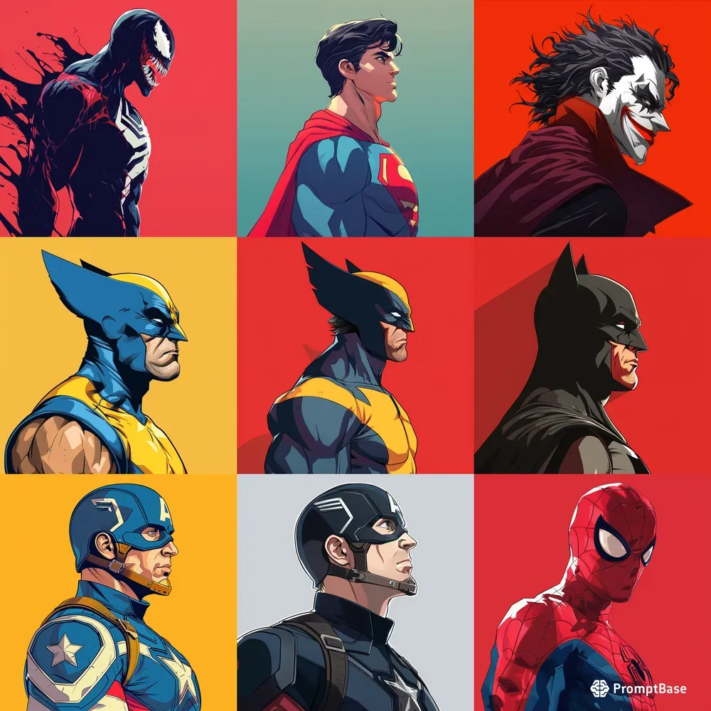 American Superhero Anime Picture Profiles Midjourney Prompt | PromptBase