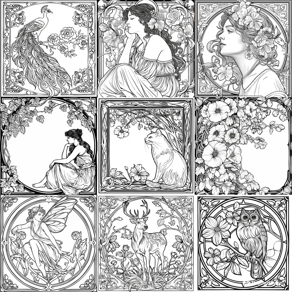 Coloring Book Pages Midjourney Prompt | PromptBase