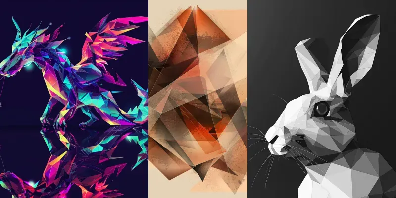 Polygon Art Generator App | PromptBase