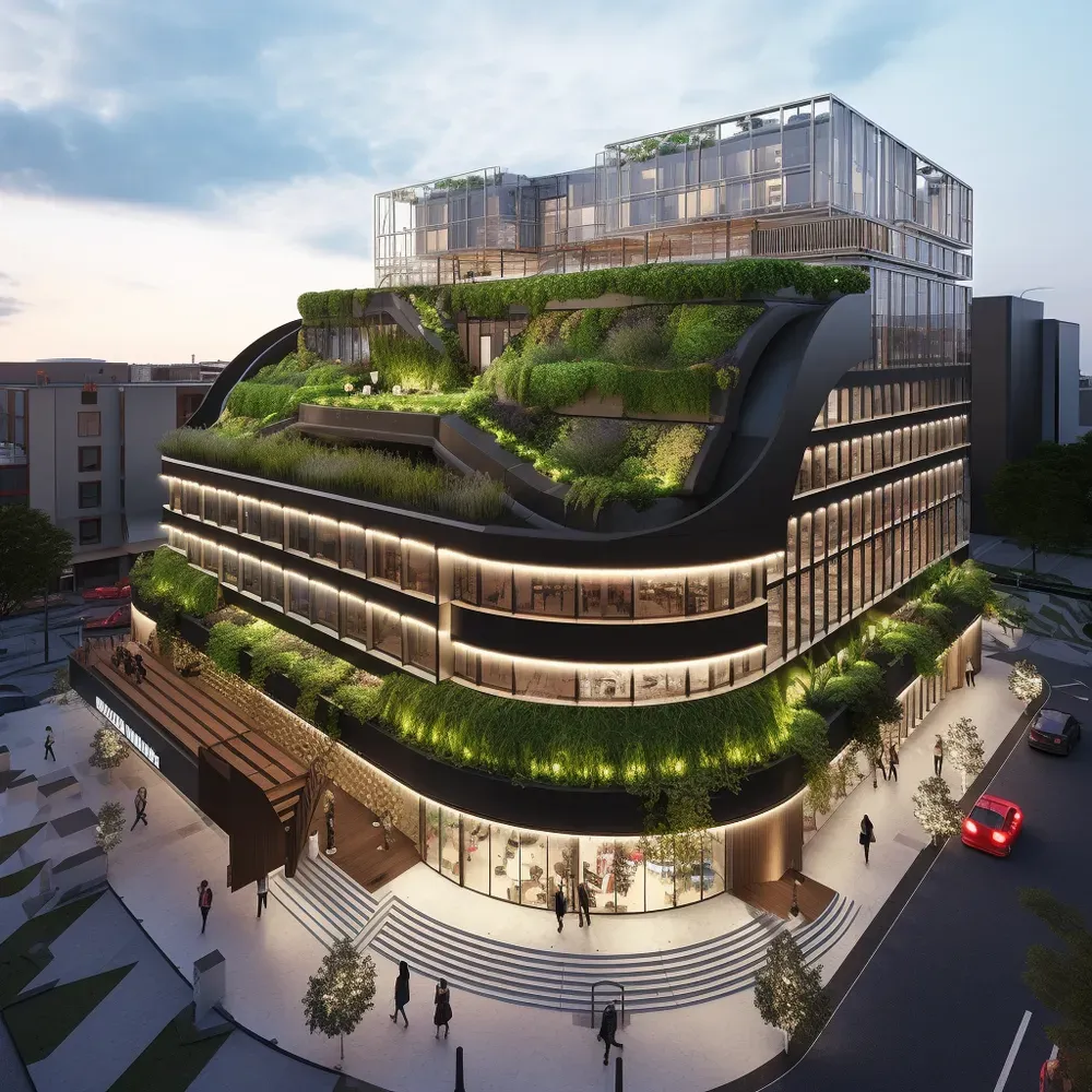 Green Ecological Architecture Designs Midjourney Prompt | PromptBase