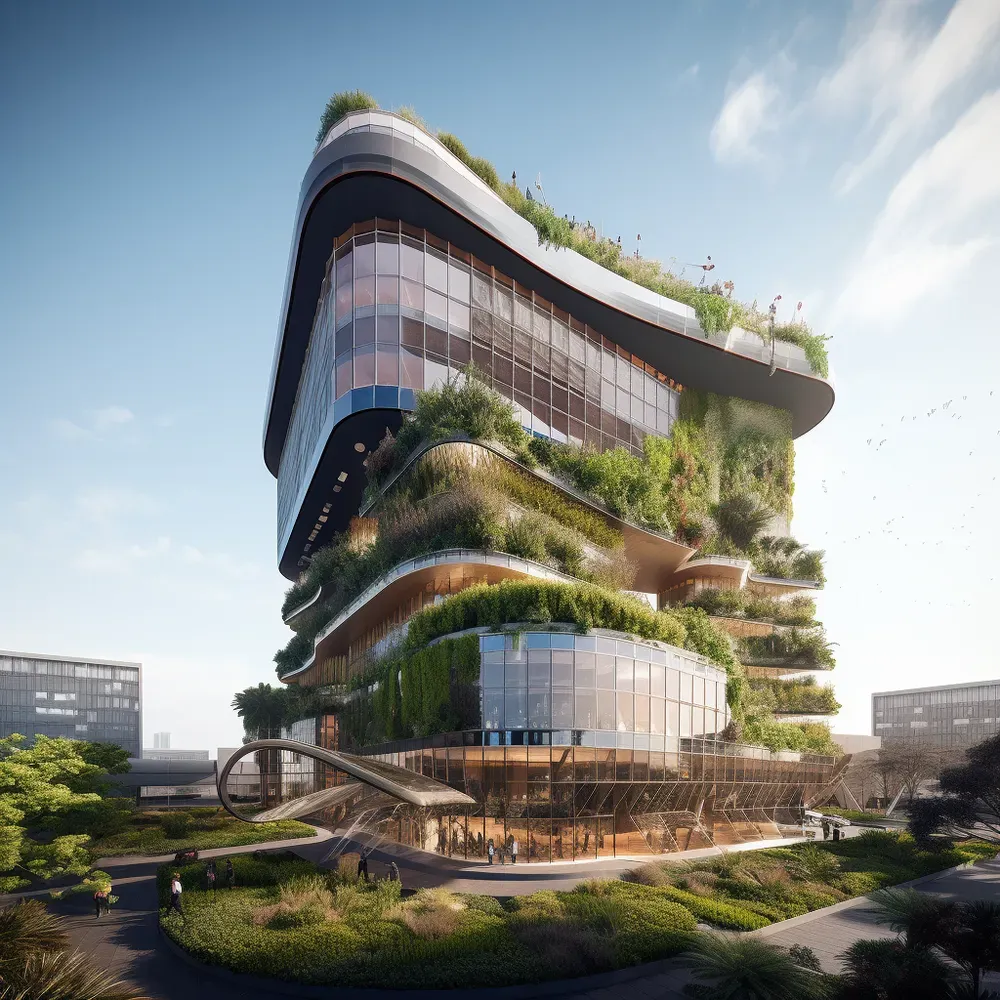 Green Ecological Architecture Designs Midjourney Prompt | PromptBase
