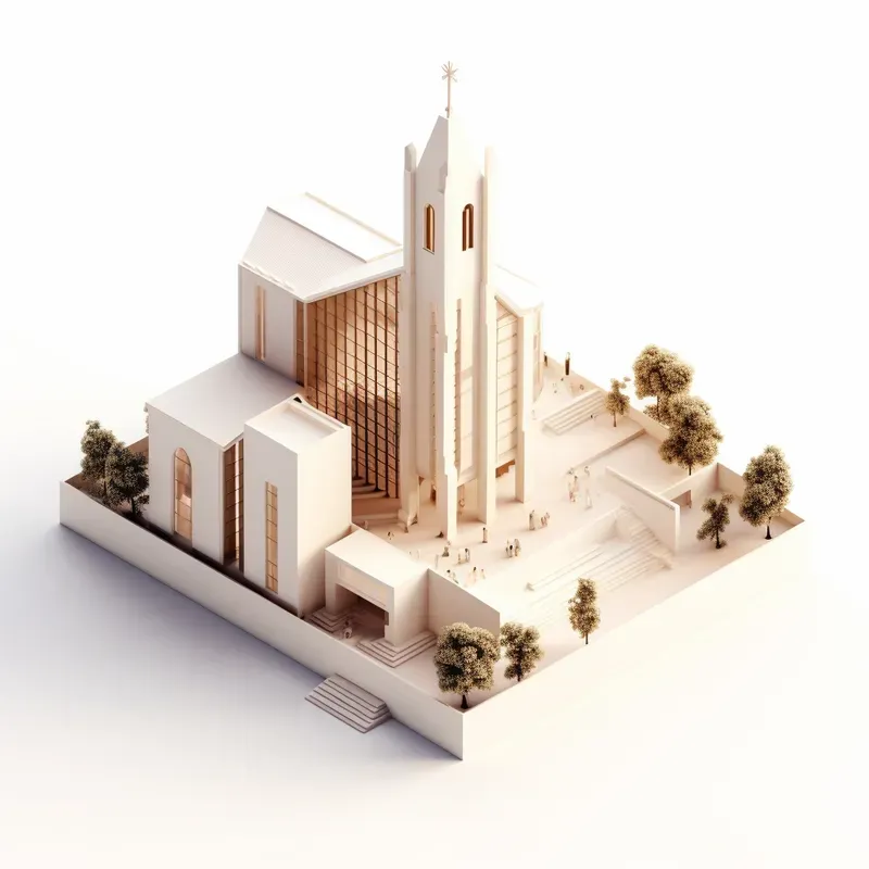 Isometric Building Models Midjourney Prompt | PromptBase