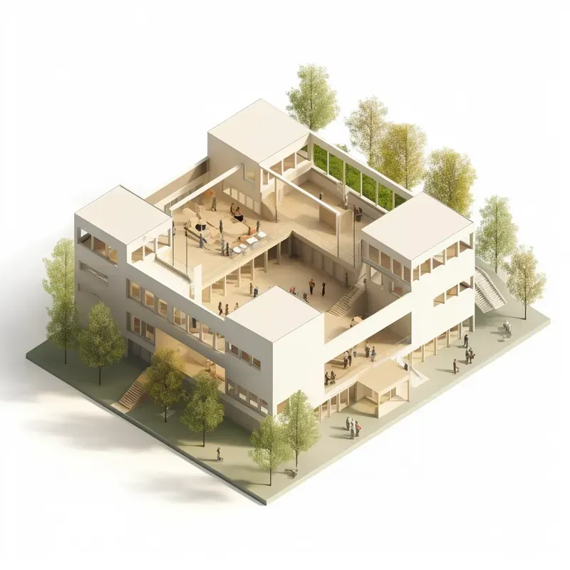 Isometric Building Models Midjourney Prompt | PromptBase