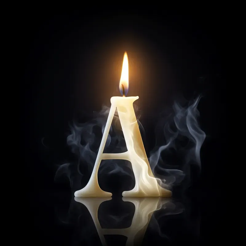 Candle Letters Midjourney Prompt | PromptBase