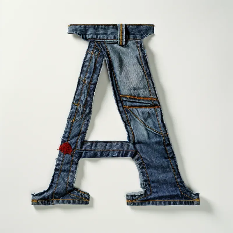Embroidered Denim Letters Midjourney Prompt | PromptBase