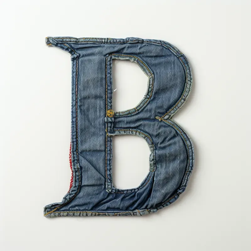 Embroidered Denim Letters Midjourney Prompt | PromptBase