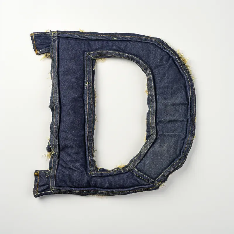 Embroidered Denim Letters Midjourney Prompt | PromptBase