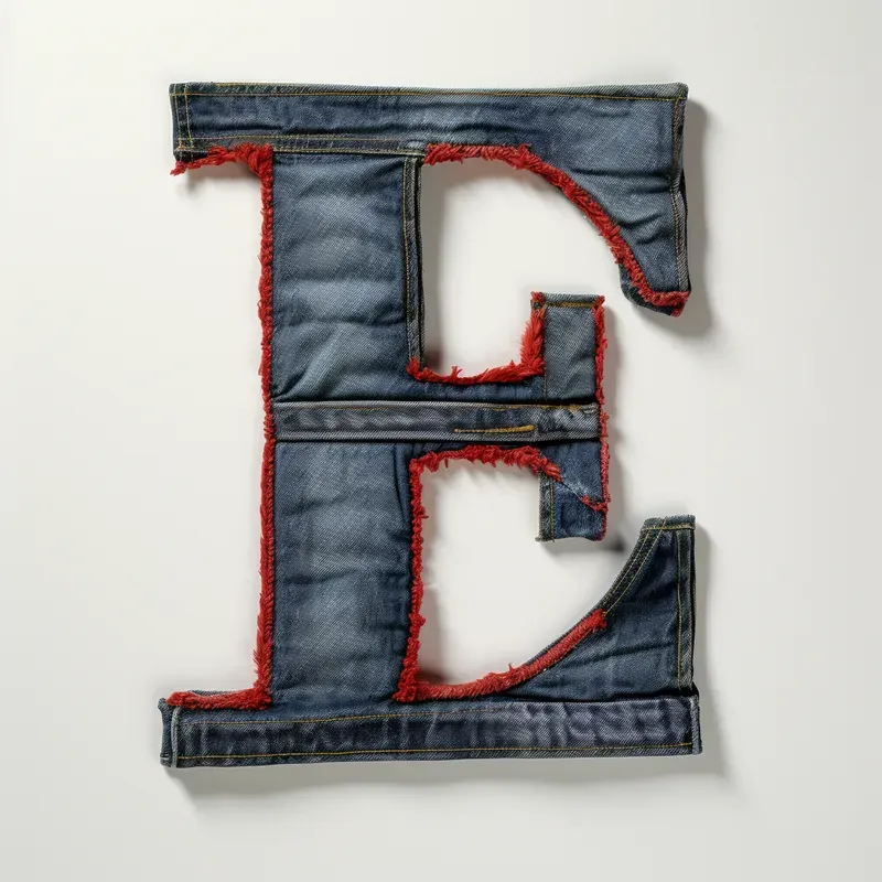 Embroidered Denim Letters Midjourney Prompt | PromptBase