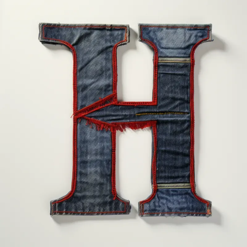 Embroidered Denim Letters Midjourney Prompt | PromptBase