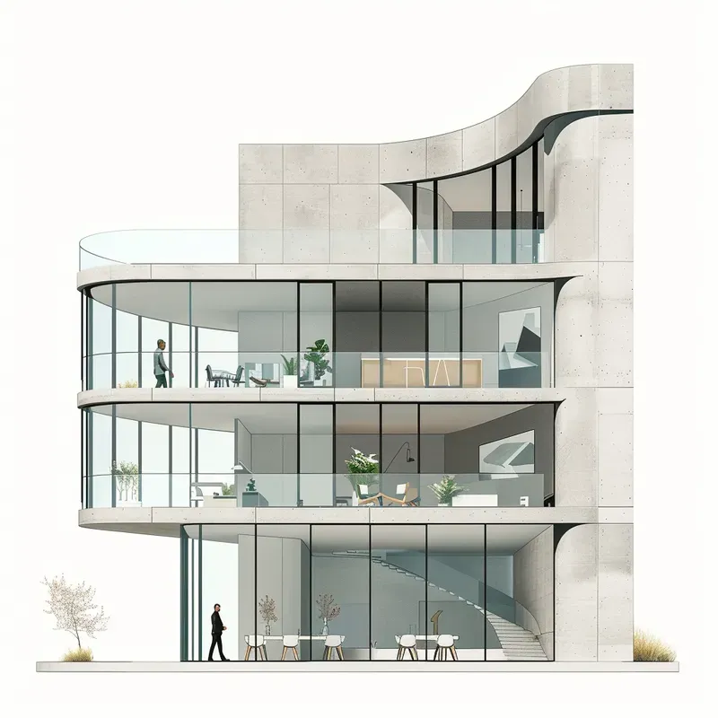 Architectural Facade Illustrations 01 Midjourney Prompt | PromptBase