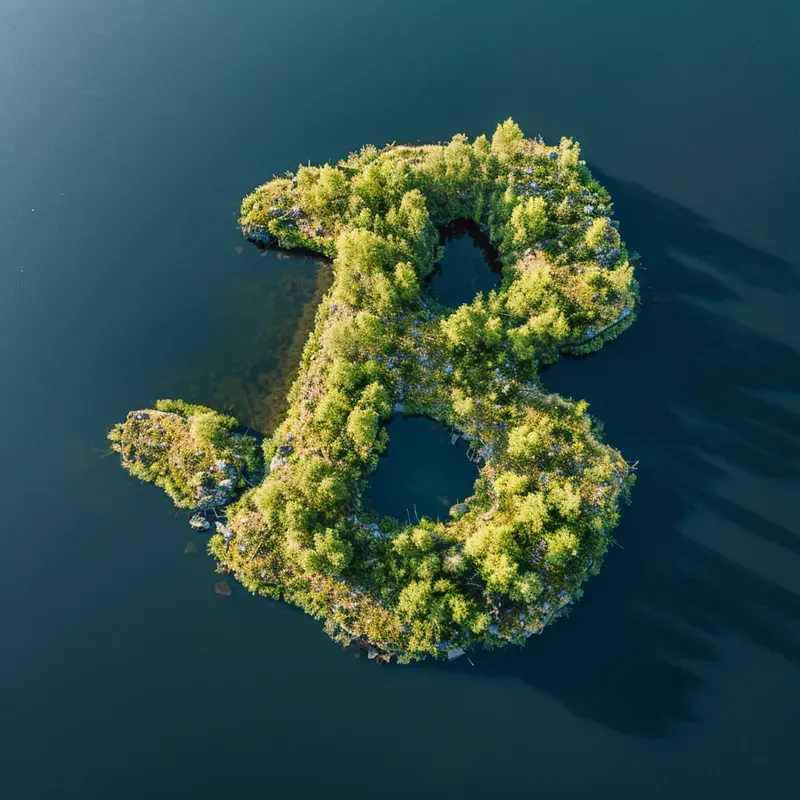 Isolated Letters Islands Midjourney Prompt | PromptBase