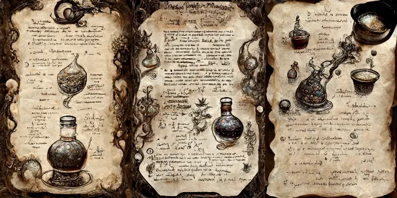 Magic Potion Recipes Midjourney Prompt | PromptBase