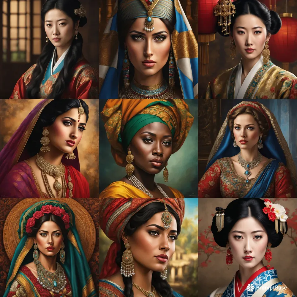 Portraits Of Olden Beauties Stable Diffusion Prompt | PromptBase