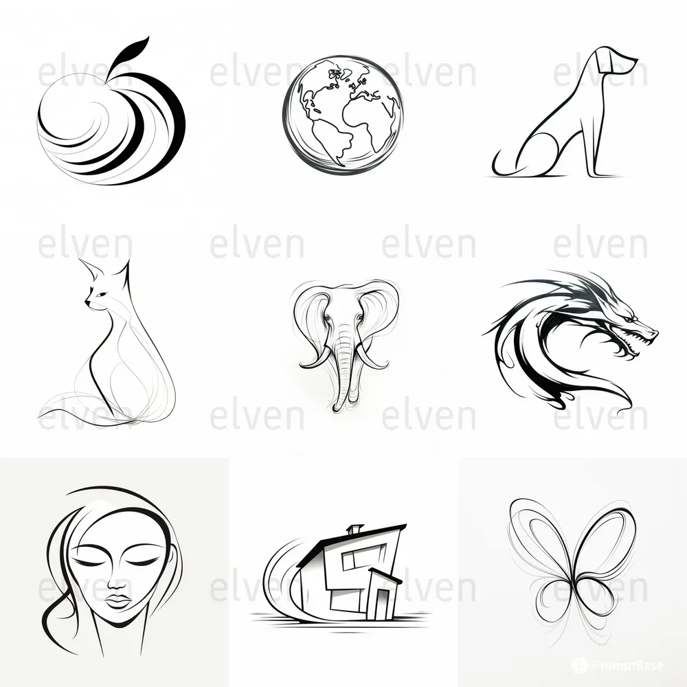 Simple Minimalist Drawings Midjourney Prompt | PromptBase