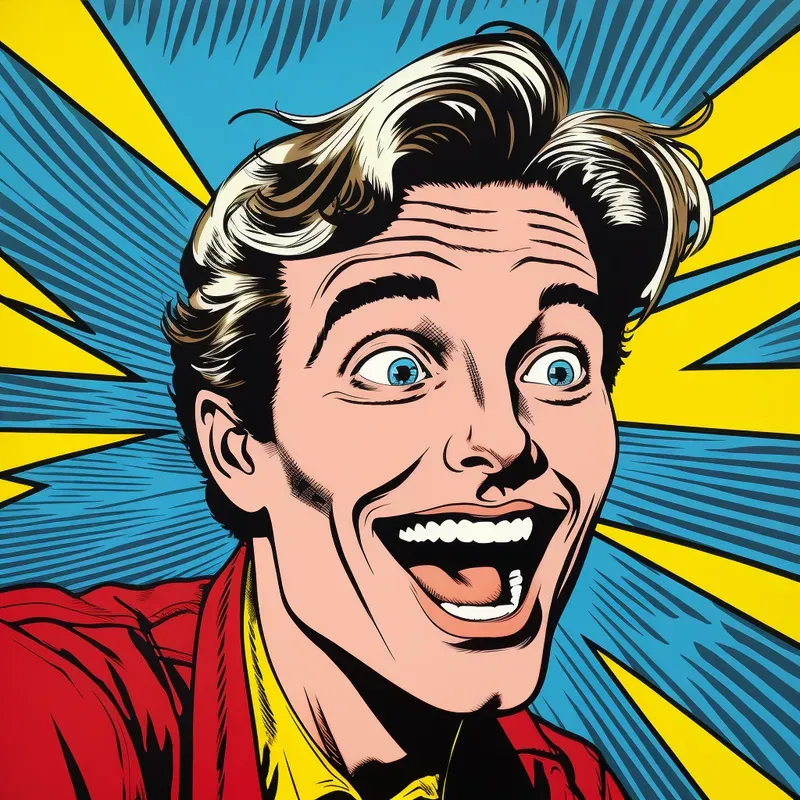Lichtenstein Pop Art Portraits Midjourney Prompt | PromptBase