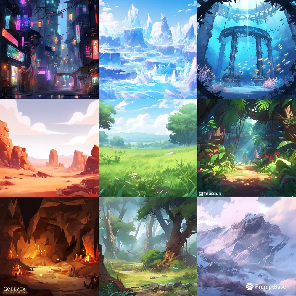 Worldscapes Tailored Environments For Gs Midjourney Prompt | PromptBase