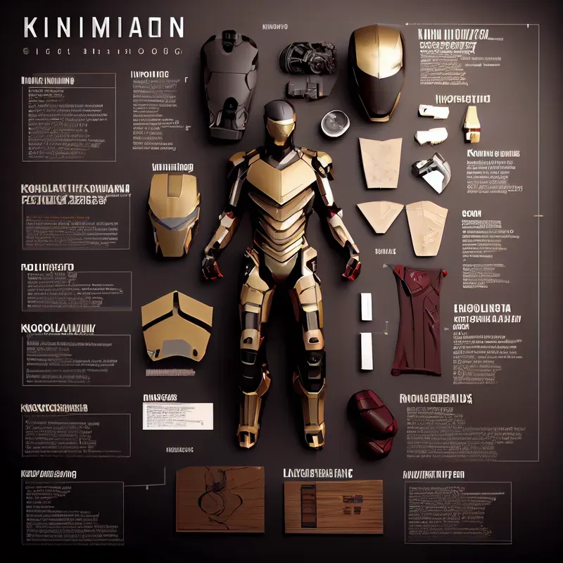 The Ultimate Knolling Infographic Displays Midjourney Prompt | PromptBase