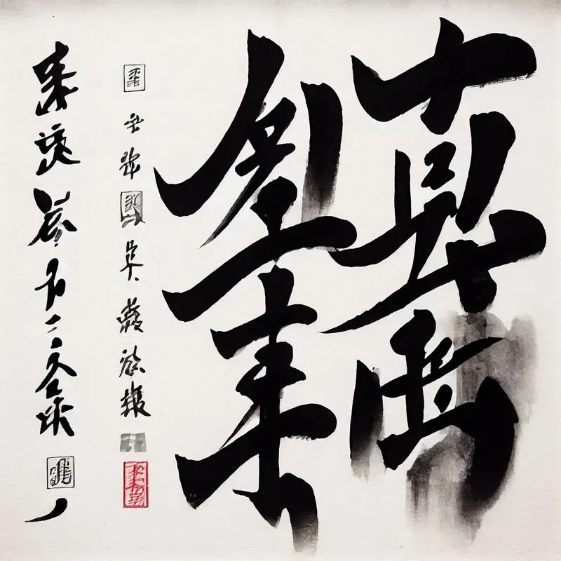 Chinese Calligraphy Art Midjourney Prompt | PromptBase