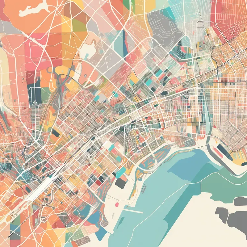 Beautiful City Map Illustrations Midjourney Prompt | PromptBase