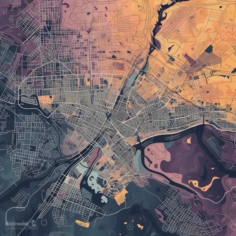 Beautiful City Map Illustrations Midjourney Prompt | PromptBase