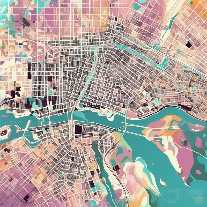 Beautiful City Map Illustrations Midjourney Prompt | PromptBase