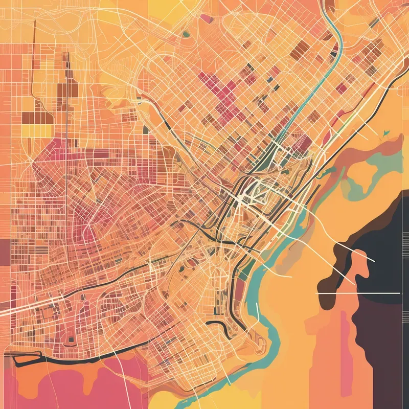 Beautiful City Map Illustrations Midjourney Prompt | PromptBase