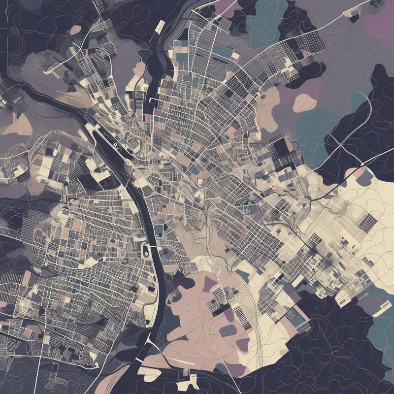 Beautiful City Map Illustrations Midjourney Prompt | PromptBase