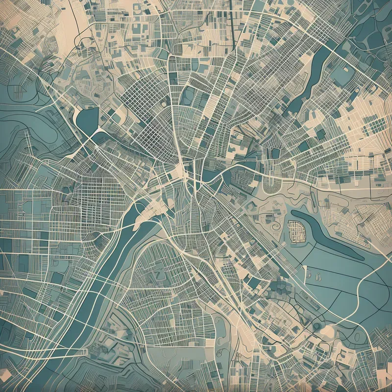 Beautiful City Map Illustrations Midjourney Prompt | PromptBase