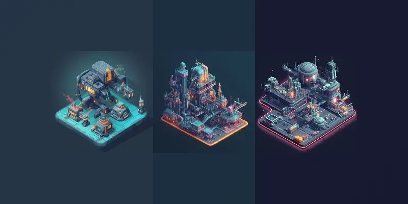 Isometric 16bit Game Design Assets Midjourney Prompt | PromptBase