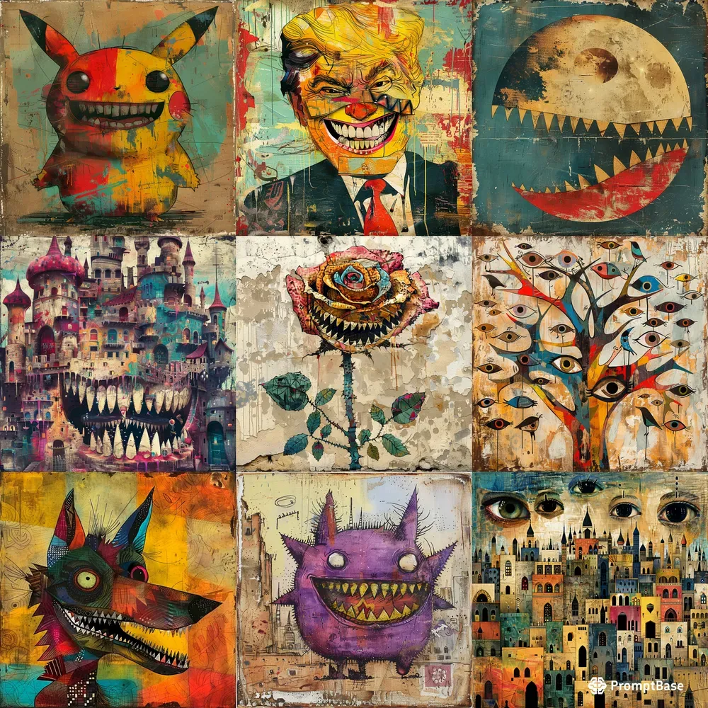 Abstract Creepy And Eery Artworks Midjourney Prompt | PromptBase