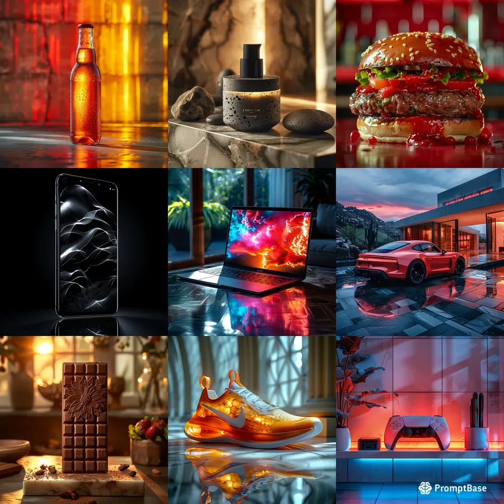 Commercial Photos In A Geometric Style Midjourney Prompt | PromptBase