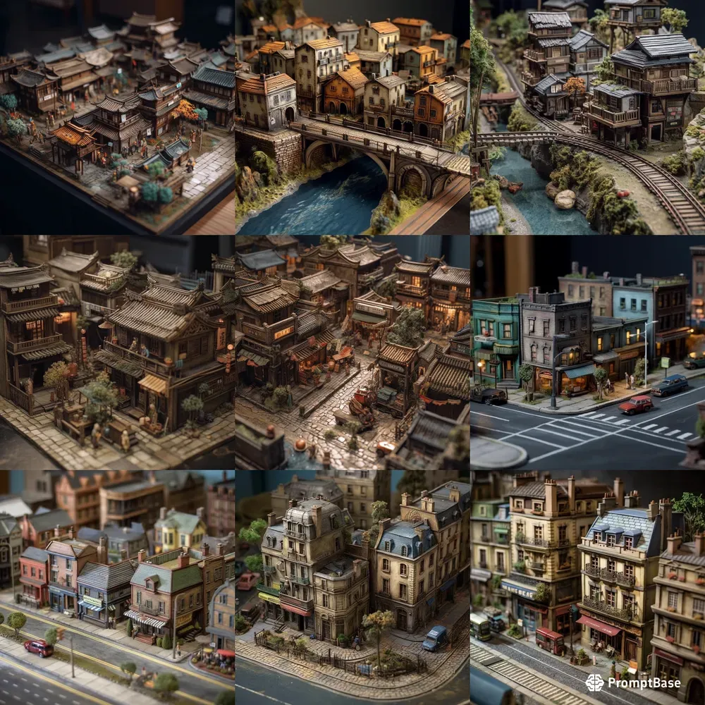 Models Of Miniature Cities Midjourney Prompt | PromptBase