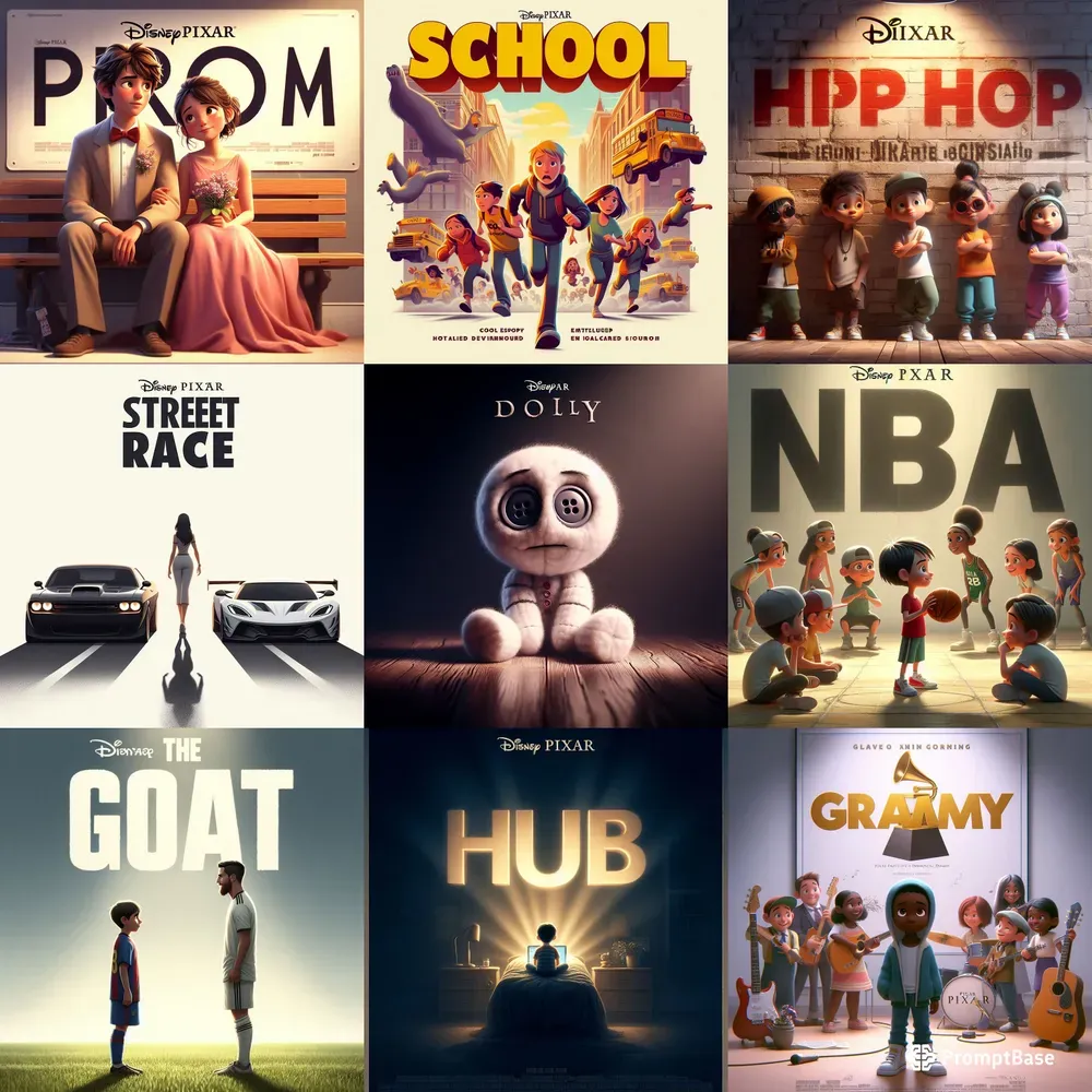 Disney Pixar Poster Makers DALL·E Prompt | PromptBase