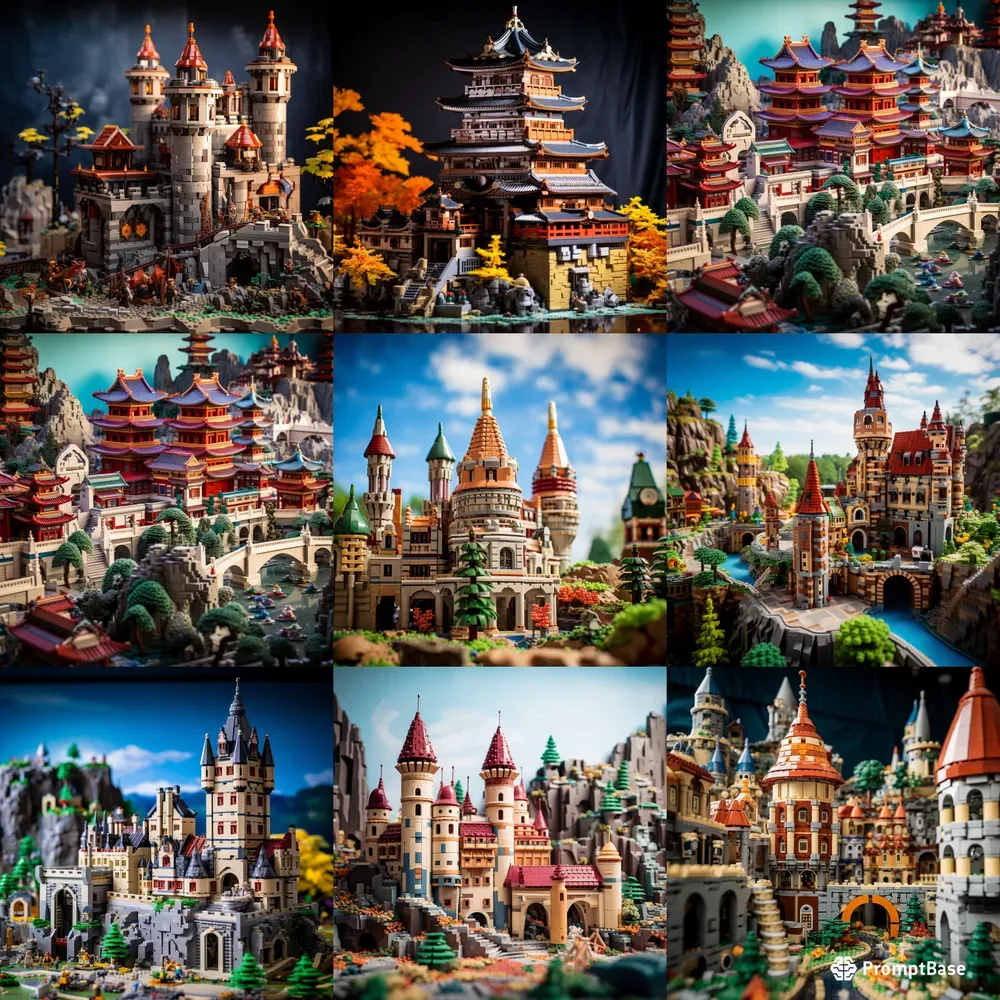 Lego Castles Midjourney Prompt | PromptBase