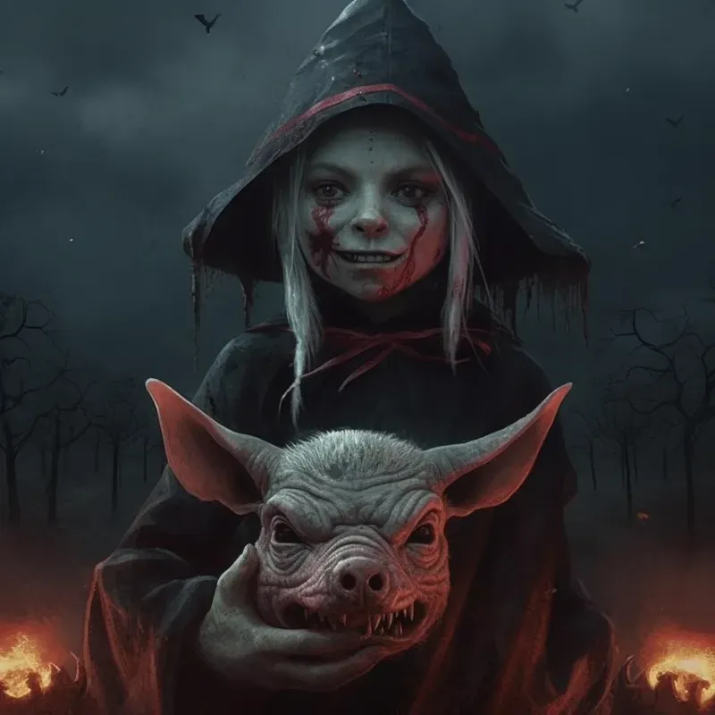 Scary Tales Illustrations Art Midjourney Prompt | PromptBase