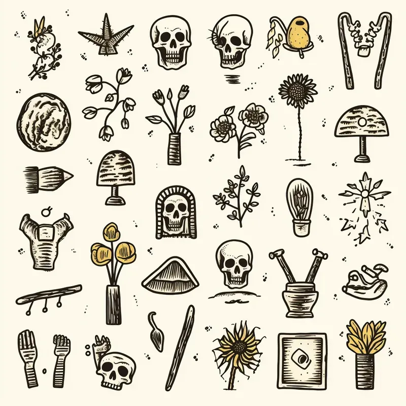 Vintage Hand Drawn Doodles Art Midjourney Prompt | PromptBase