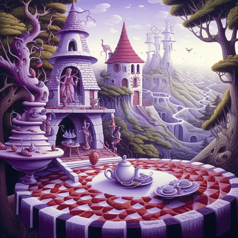 Purple Fairy Tales Surrealism Midjourney Prompt | PromptBase