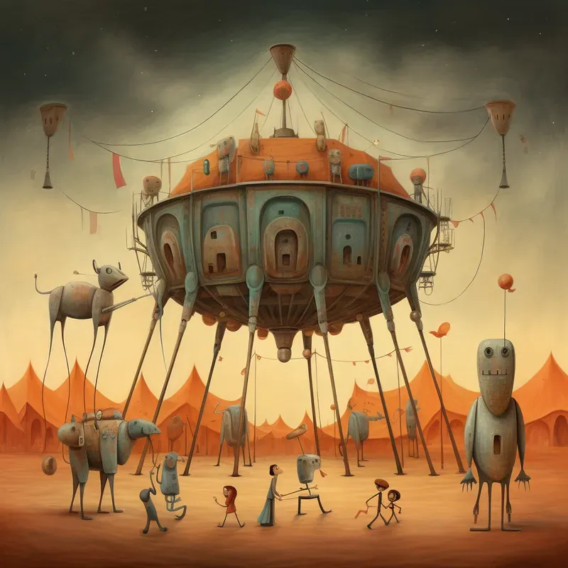 Bizarre Kids Cartoon Illustrations Midjourney Prompt | PromptBase